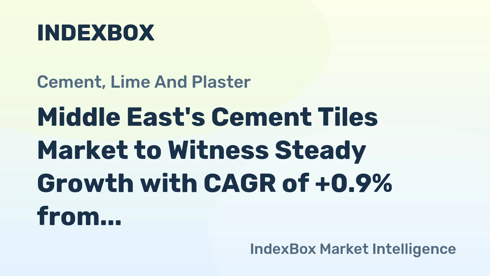 Middle East's Cement Tiles Market to Witness Steady Growth with CAGR of +0.9% from 2024 to 2035