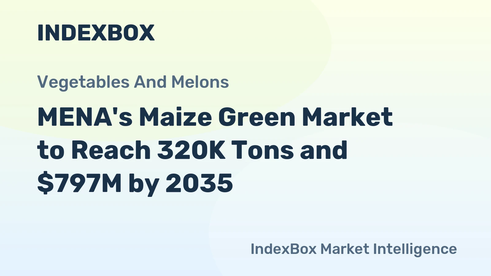 MENA's Maize Green Market to Reach 320K Tons and $797M by 2035