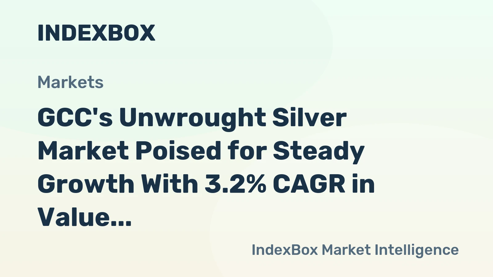 GCC's Unwrought Silver Market Poised for Steady Growth With 3.2% CAGR in Value Through 2035