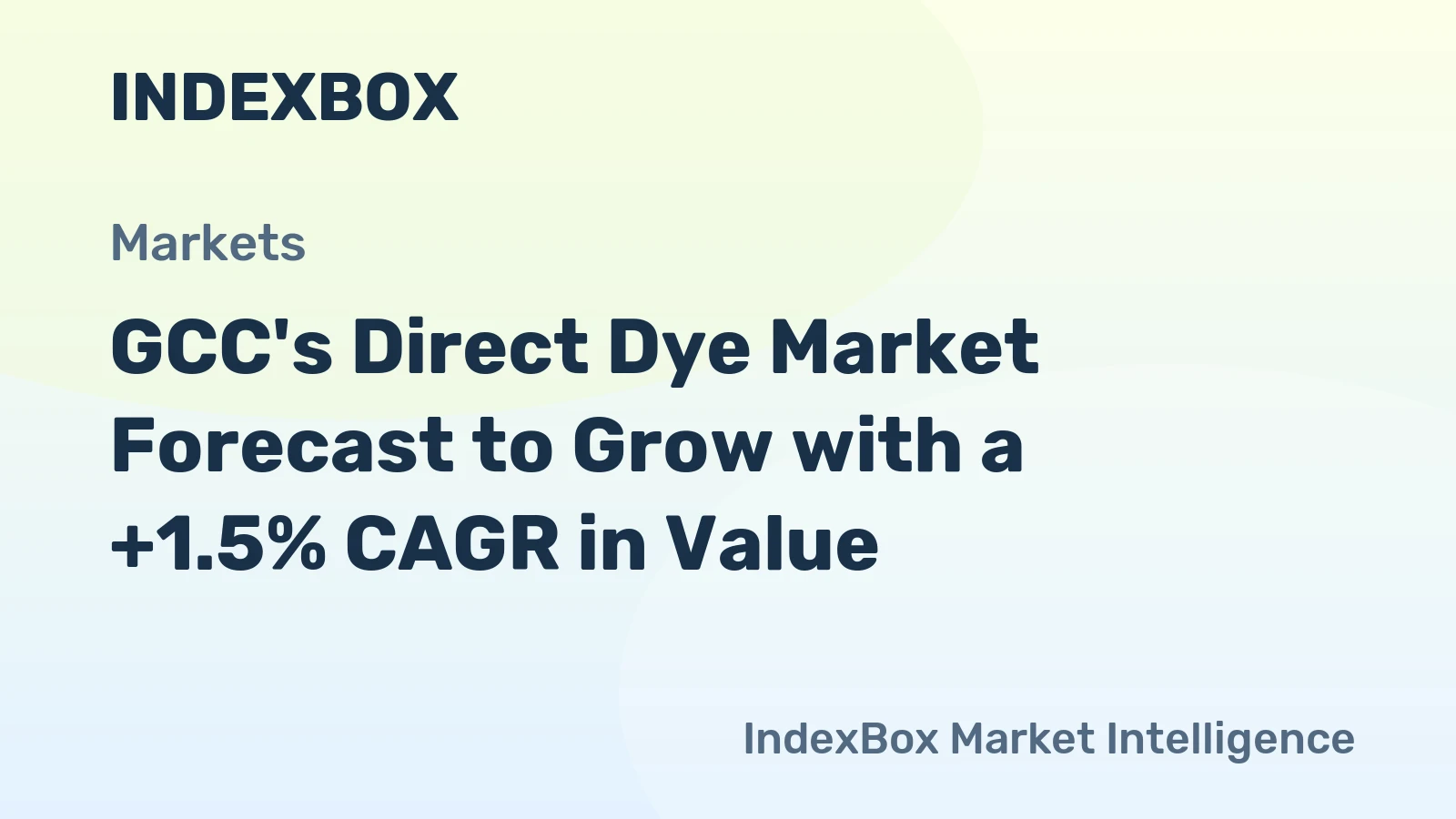 GCC's Direct Dye Market Forecast to Grow with a +1.5% CAGR in Value