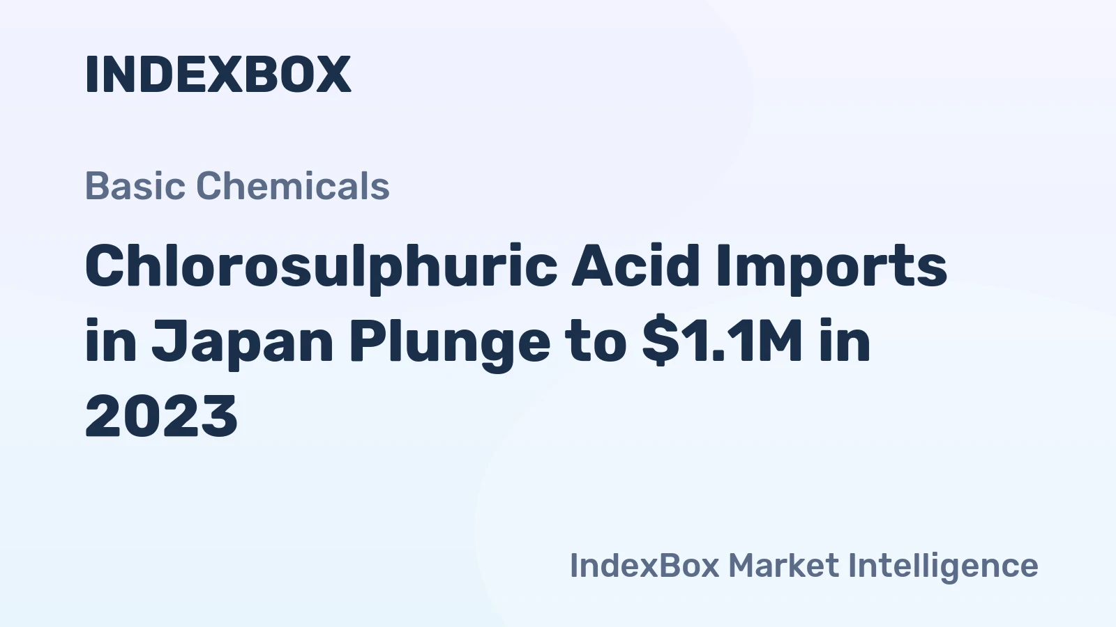 Chlorosulphuric Acid Imports in Japan Plunge to $1.1M in 2023