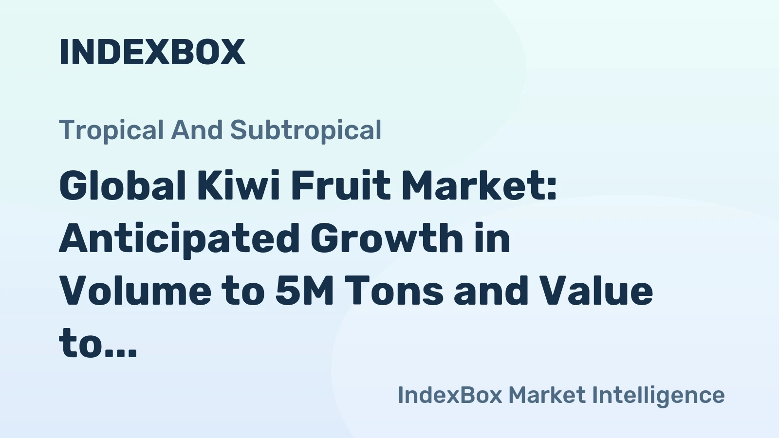 Global Kiwi Fruit Market: Anticipated Growth in Volume to 5M Tons and Value to $9.7B by 2035