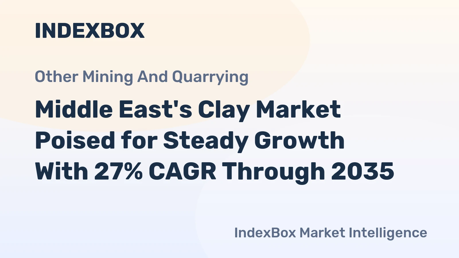 Middle East's Clay Market Poised for Steady Growth With 27% CAGR Through 2035