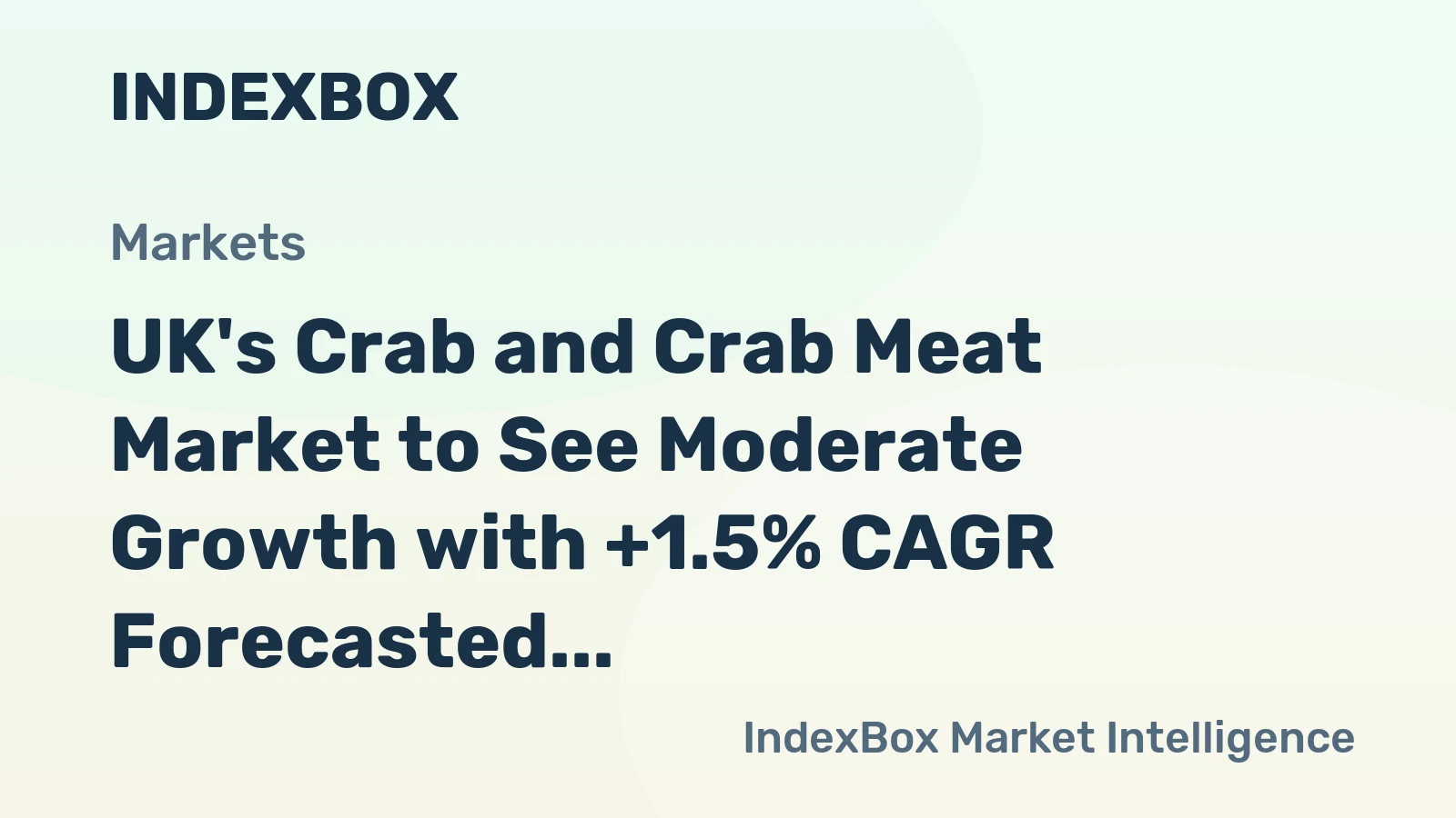 UK's Crab and Crab Meat Market to See Moderate Growth with +1.5% CAGR Forecasted for 2024-2035