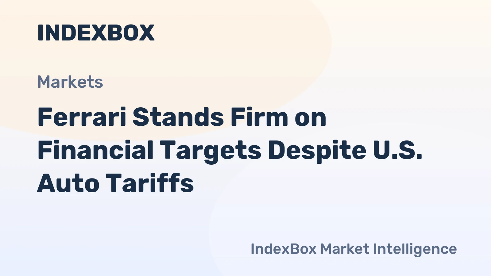 Ferrari Stands Firm on Financial Targets Despite U.S. Auto Tariffs