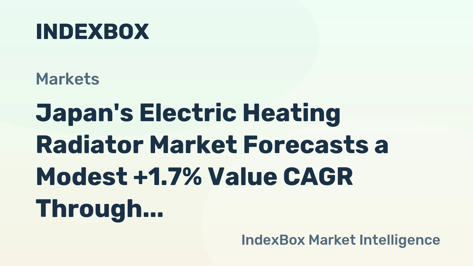 Japan's Electric Heating Radiator Market Forecasts a Modest +1.7% Value CAGR Through 2035