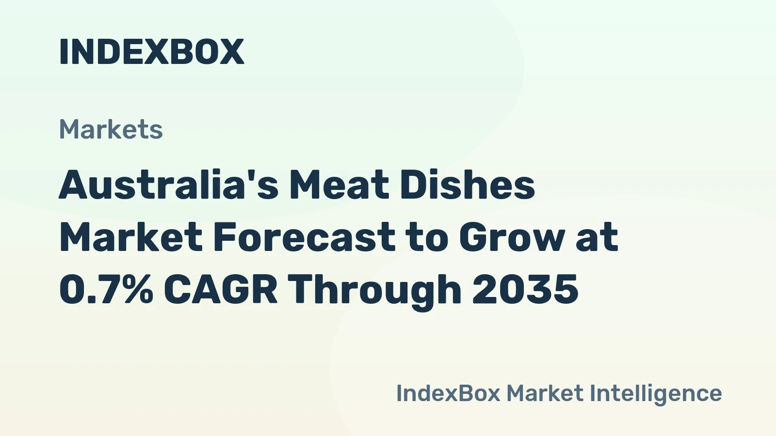 Australia's Meat Dishes Market Forecast to Grow at 0.7% CAGR Through 2035