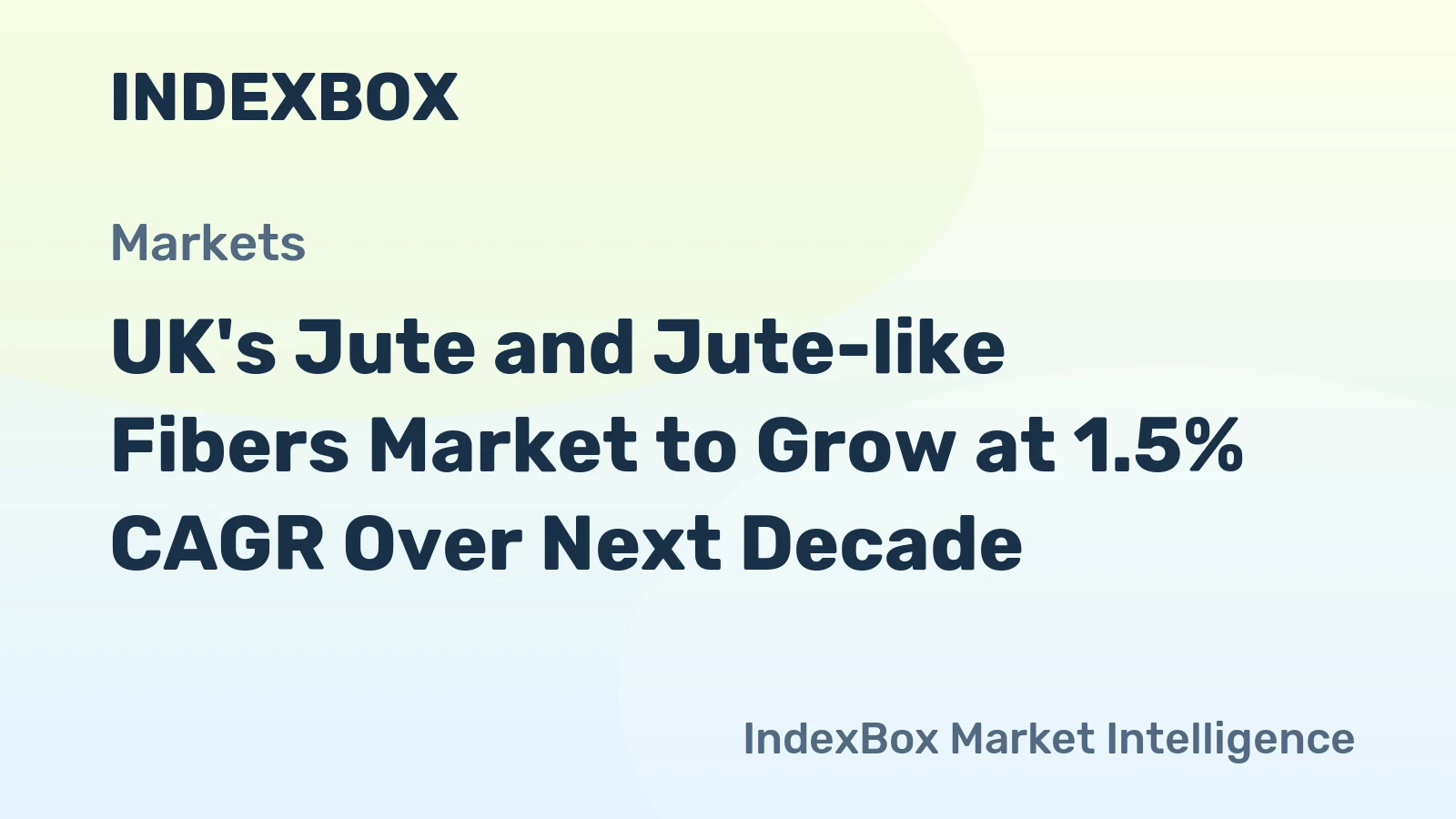 UK's Jute and Jute-like Fibers Market to Grow at 1.5% CAGR Over Next Decade
