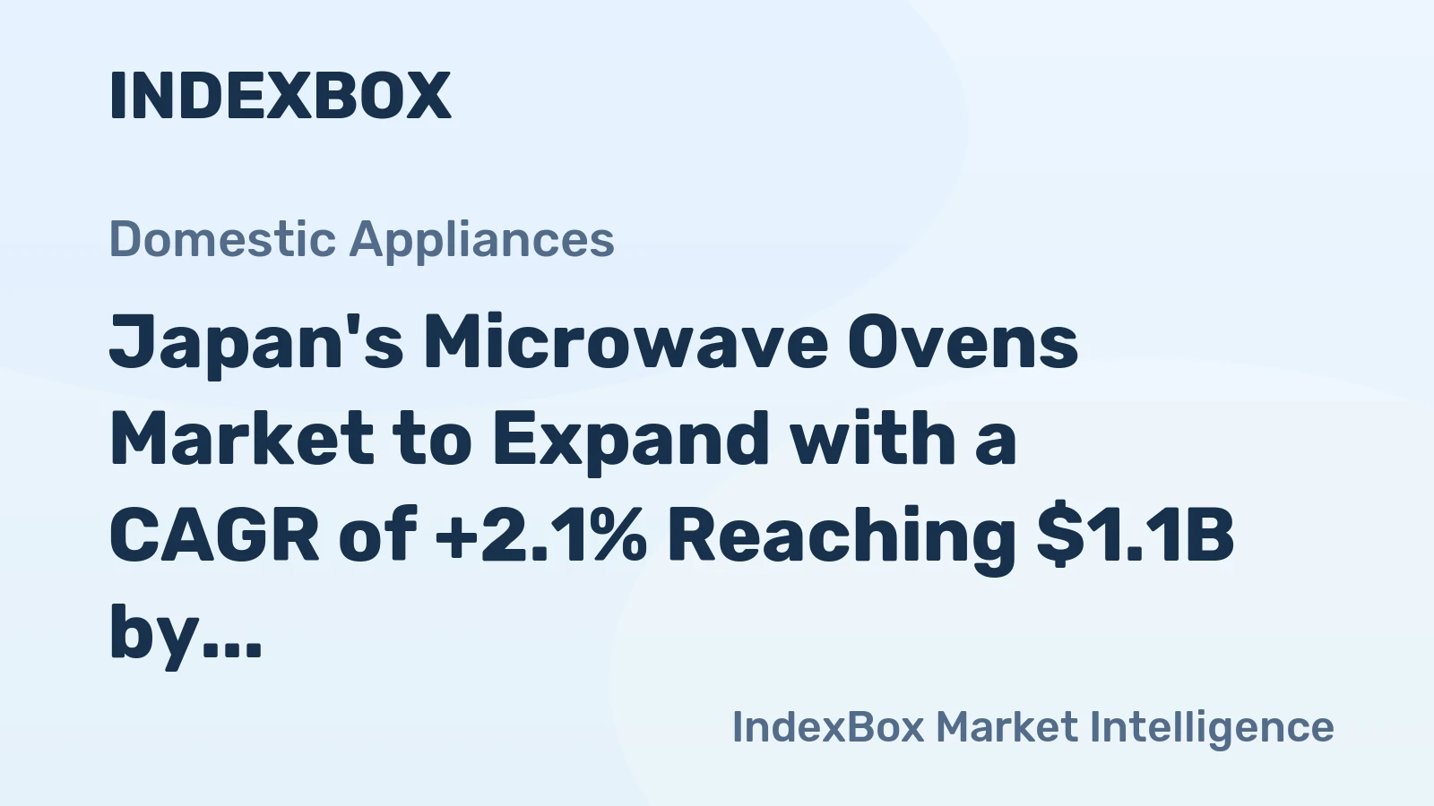 Japan's Microwave Ovens Market to Expand with a CAGR of +2.1% Reaching $1.1B by 2035