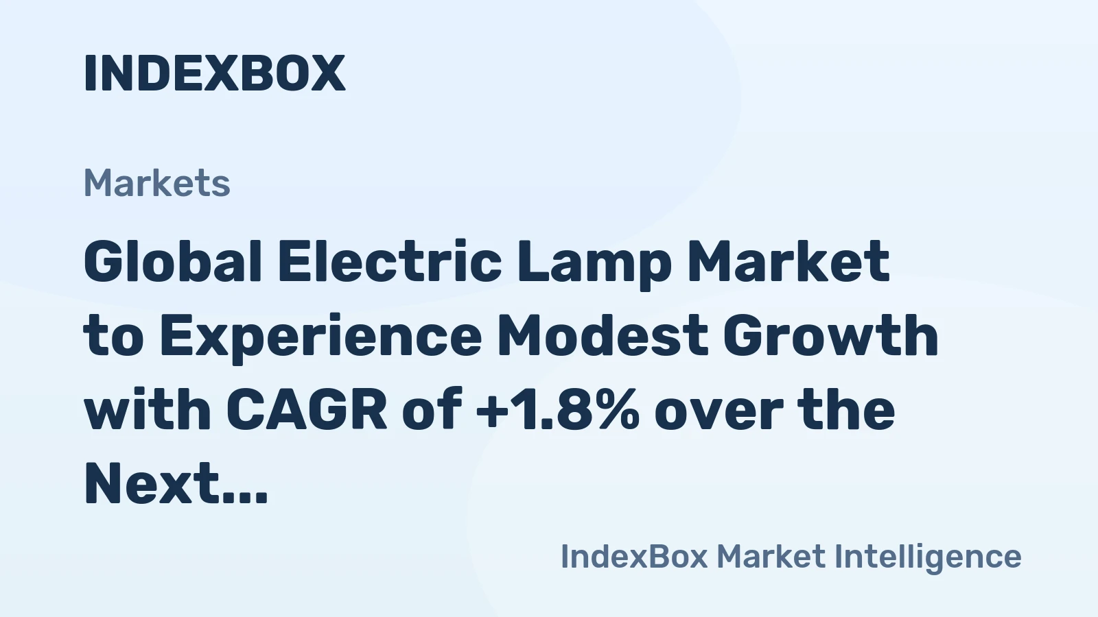 Global Electric Lamp Market to Experience Modest Growth with CAGR of +1.8% over the Next Decade