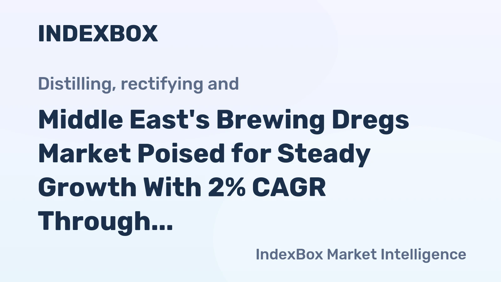 Middle East's Brewing Dregs Market Poised for Steady Growth With 2% CAGR Through 2035