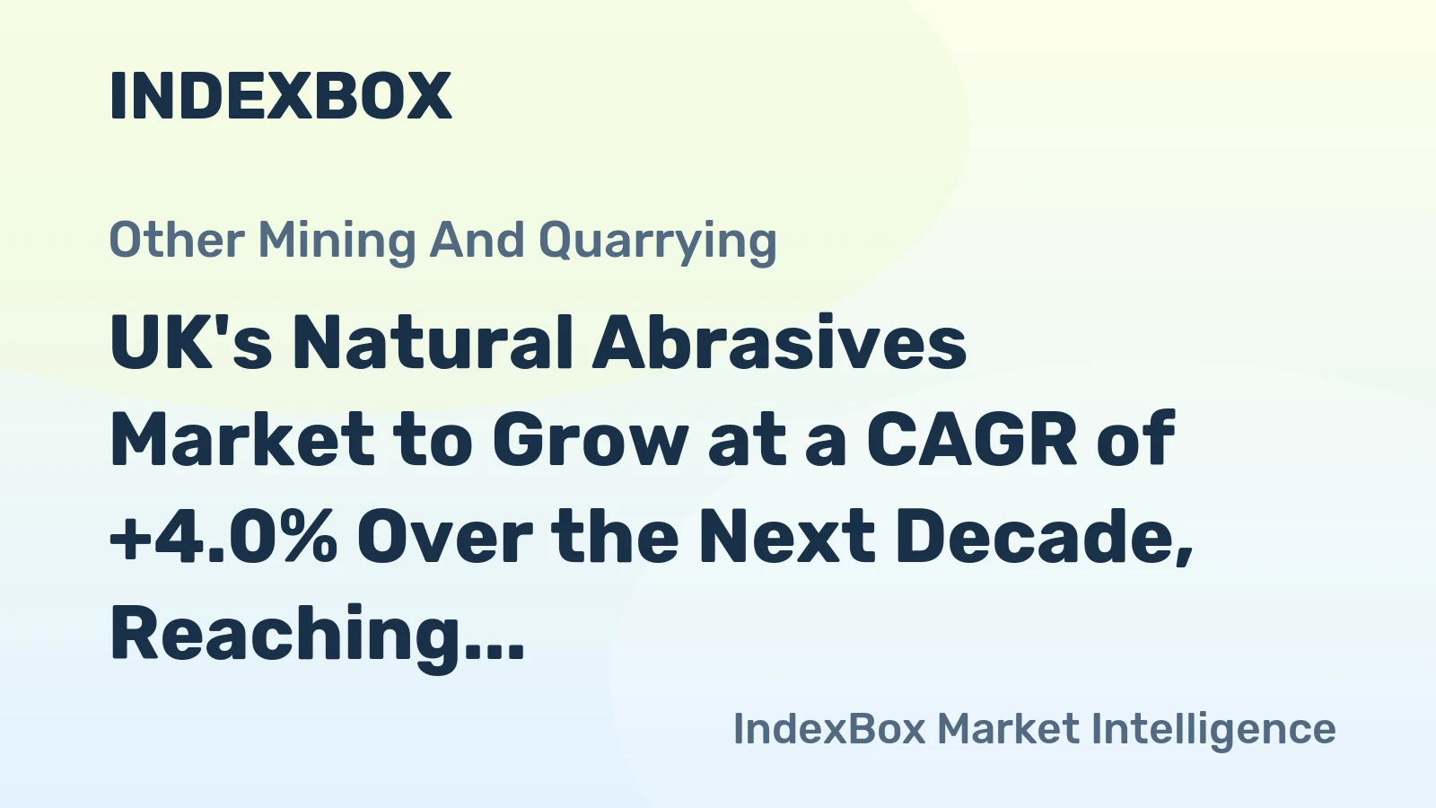 UK's Natural Abrasives Market to Grow at a CAGR of +4.0% Over the Next Decade, Reaching $10.4B by 2035