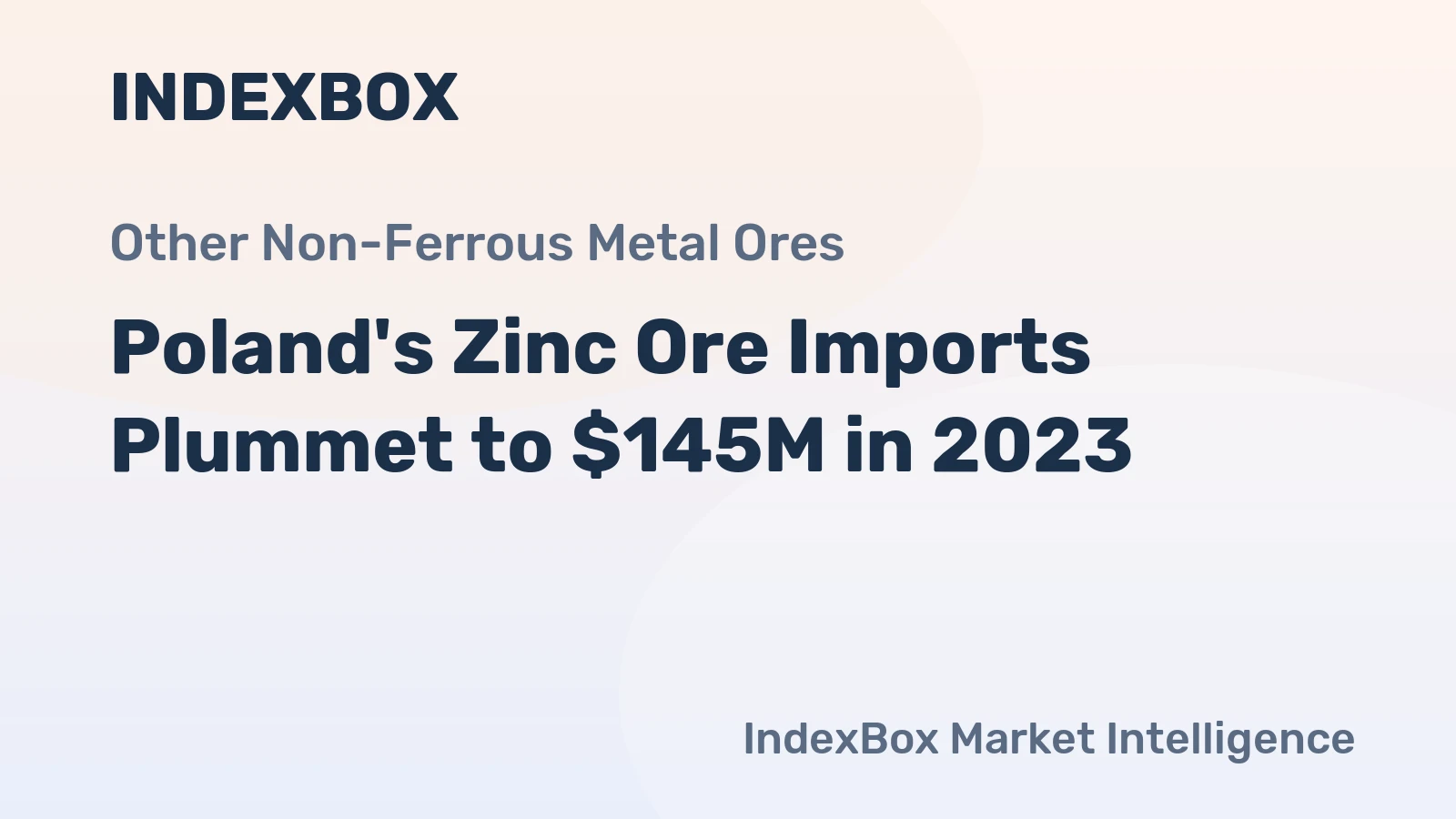 Poland's Zinc Ore Imports Plummet to $145M in 2023