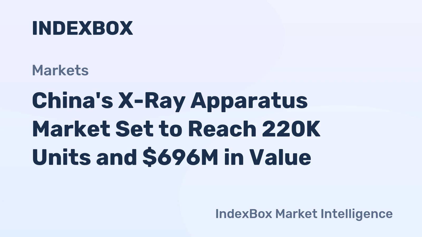 China's X-Ray Apparatus Market Set to Reach 220K Units and $696M in Value