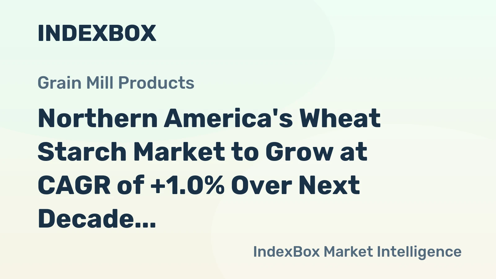 Northern America's Wheat Starch Market to Grow at CAGR of +1.0% Over Next Decade