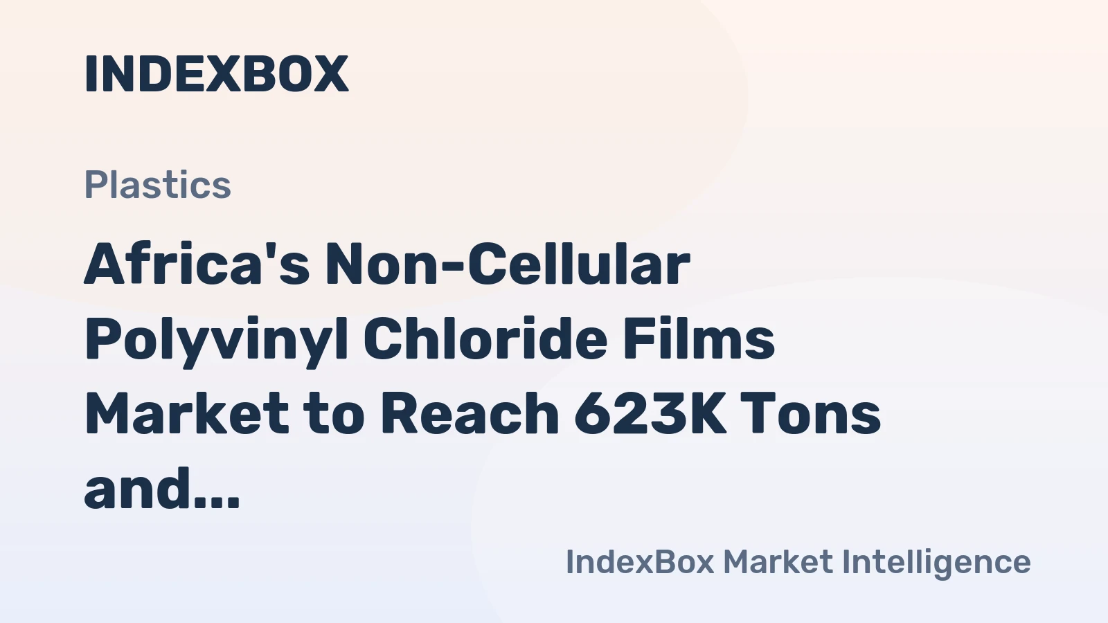 Africa's Non-Cellular Polyvinyl Chloride Films Market to Reach 623K Tons and $1.7B Value by 2035 with +0.8% and +1.1% Growth, Respectively