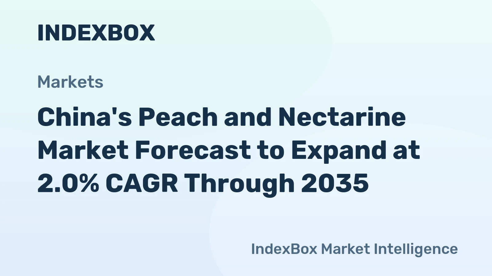 China's Peach and Nectarine Market Forecast to Expand at 2.0% CAGR Through 2035