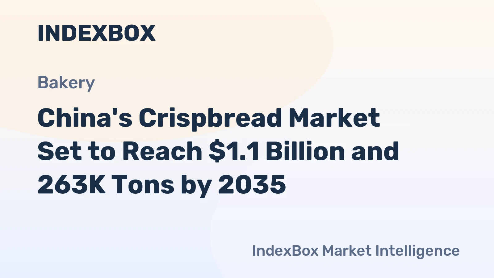 China's Crispbread Market Set to Reach $1.1 Billion and 263K Tons by 2035