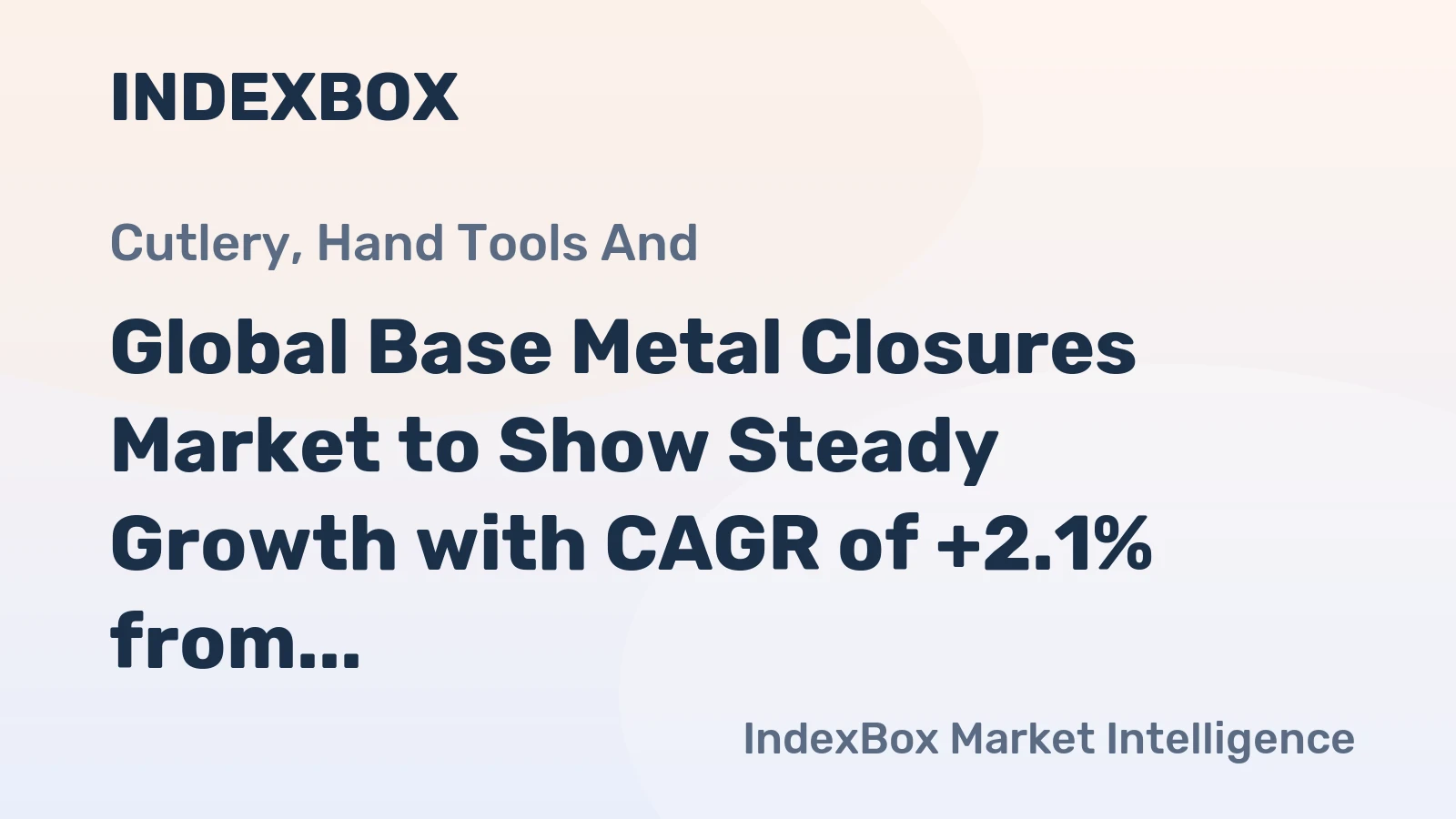 Global Base Metal Closures Market to Show Steady Growth with CAGR of +2.1% from 2024 to 2035