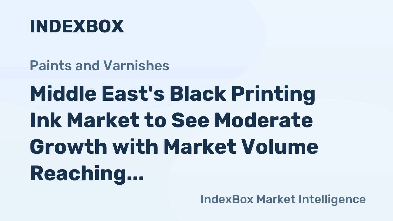 Middle East's Black Printing Ink Market to See Moderate Growth with Market Volume Reaching 35K Tons and Market Value Surpassing $307M by 2035