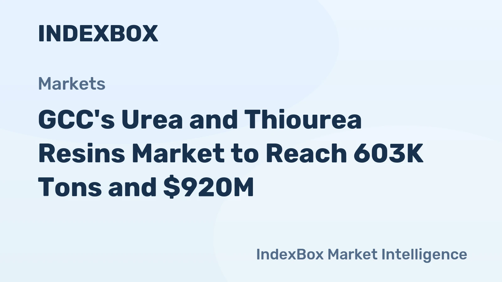 GCC's Urea and Thiourea Resins Market to Reach 603K Tons and $920M