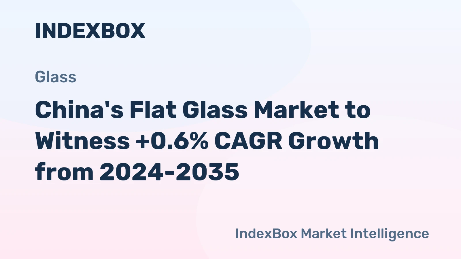 China's Flat Glass Market to Witness +0.6% CAGR Growth from 2024-2035
