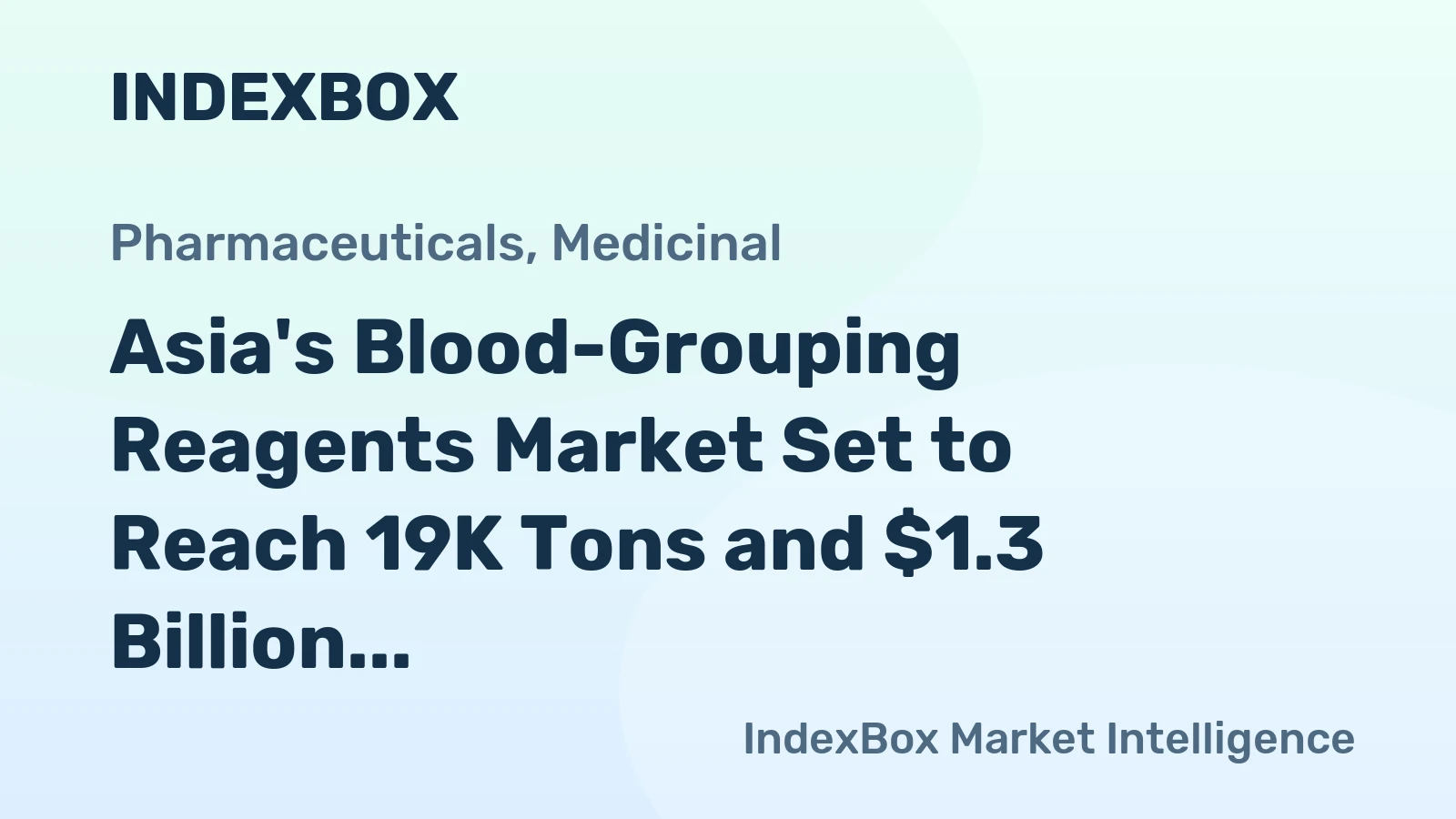 Asia's Blood-Grouping Reagents Market Set to Reach 19K Tons and $1.3 Billion