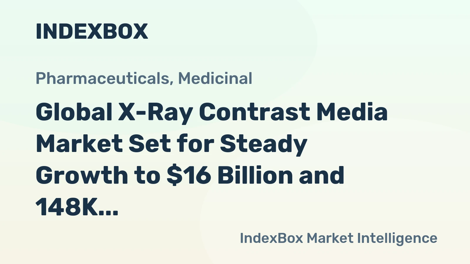 Global X-Ray Contrast Media Market Set for Steady Growth to $16 Billion and 148K Tons