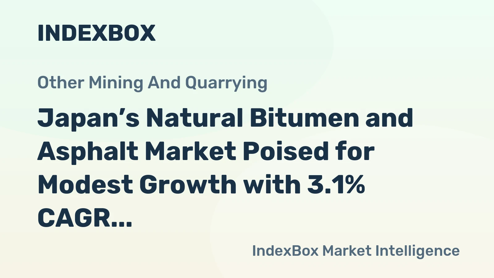 Japan’s Natural Bitumen and Asphalt Market Poised for Modest Growth with 3.1% CAGR in Value Through 2035