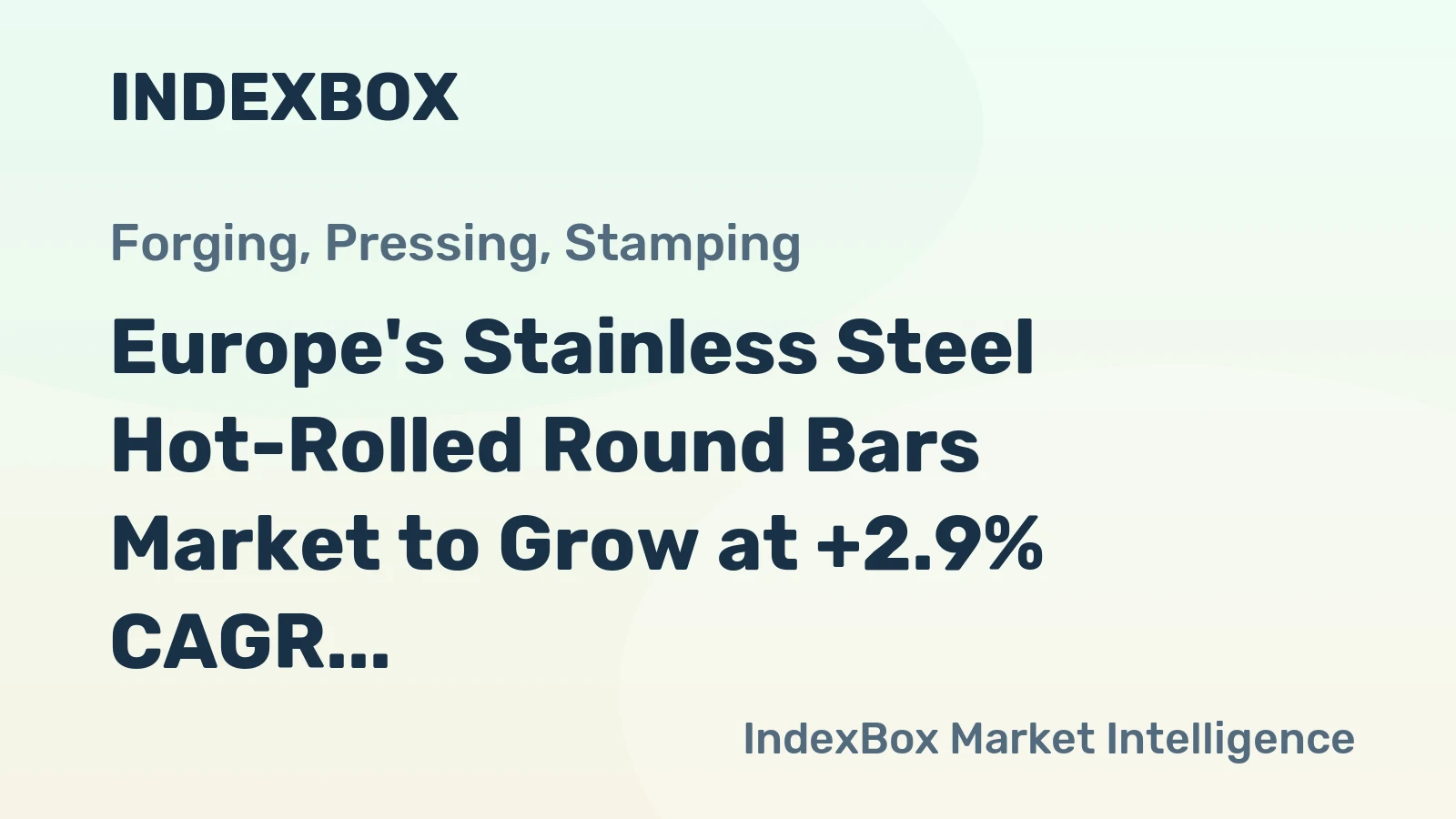 Europe's Stainless Steel Hot-Rolled Round Bars Market to Grow at +2.9% CAGR, Reaching 893K Tons by 2035
