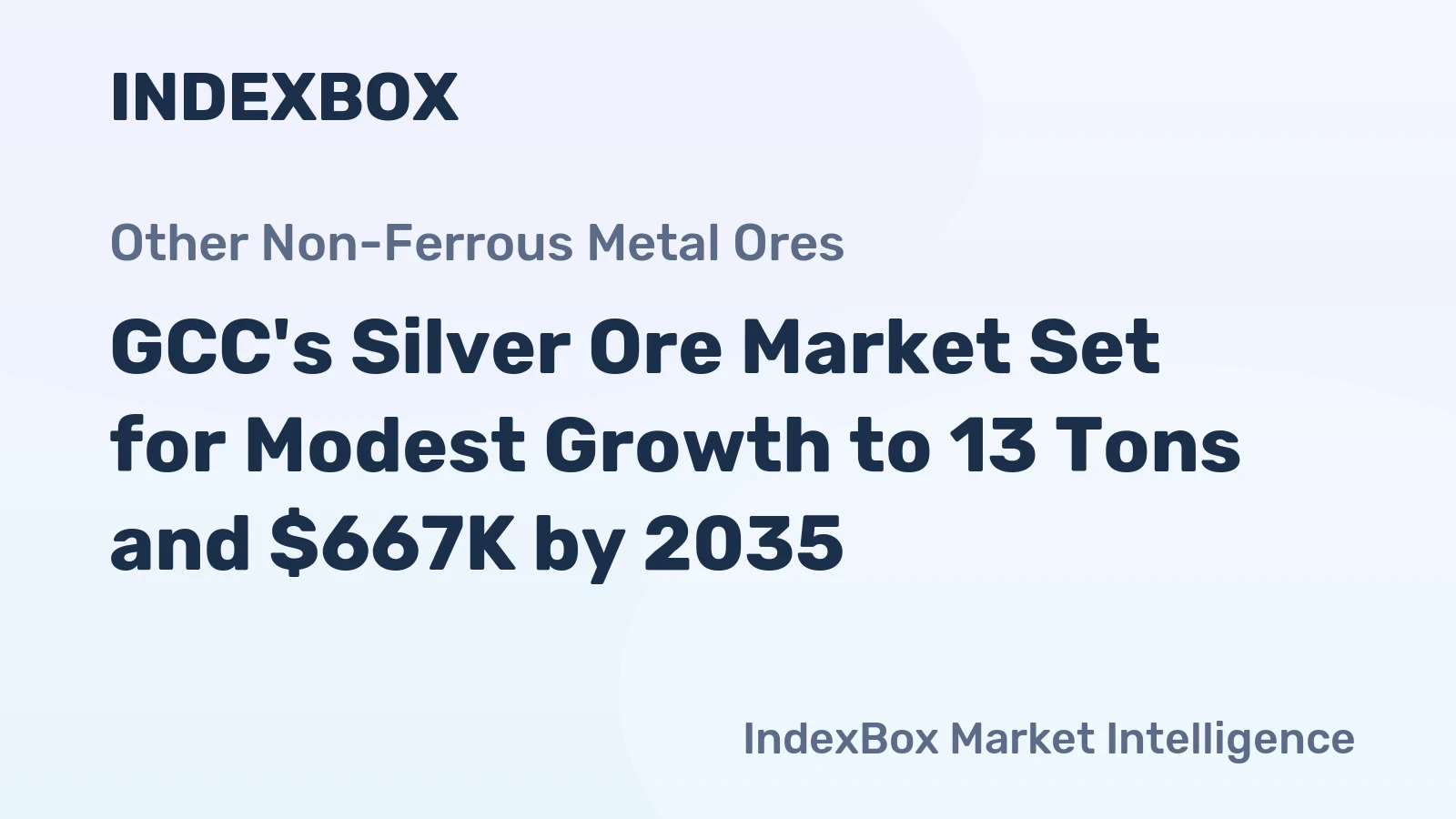GCC's Silver Ore Market Set for Modest Growth to 13 Tons and $667K by 2035