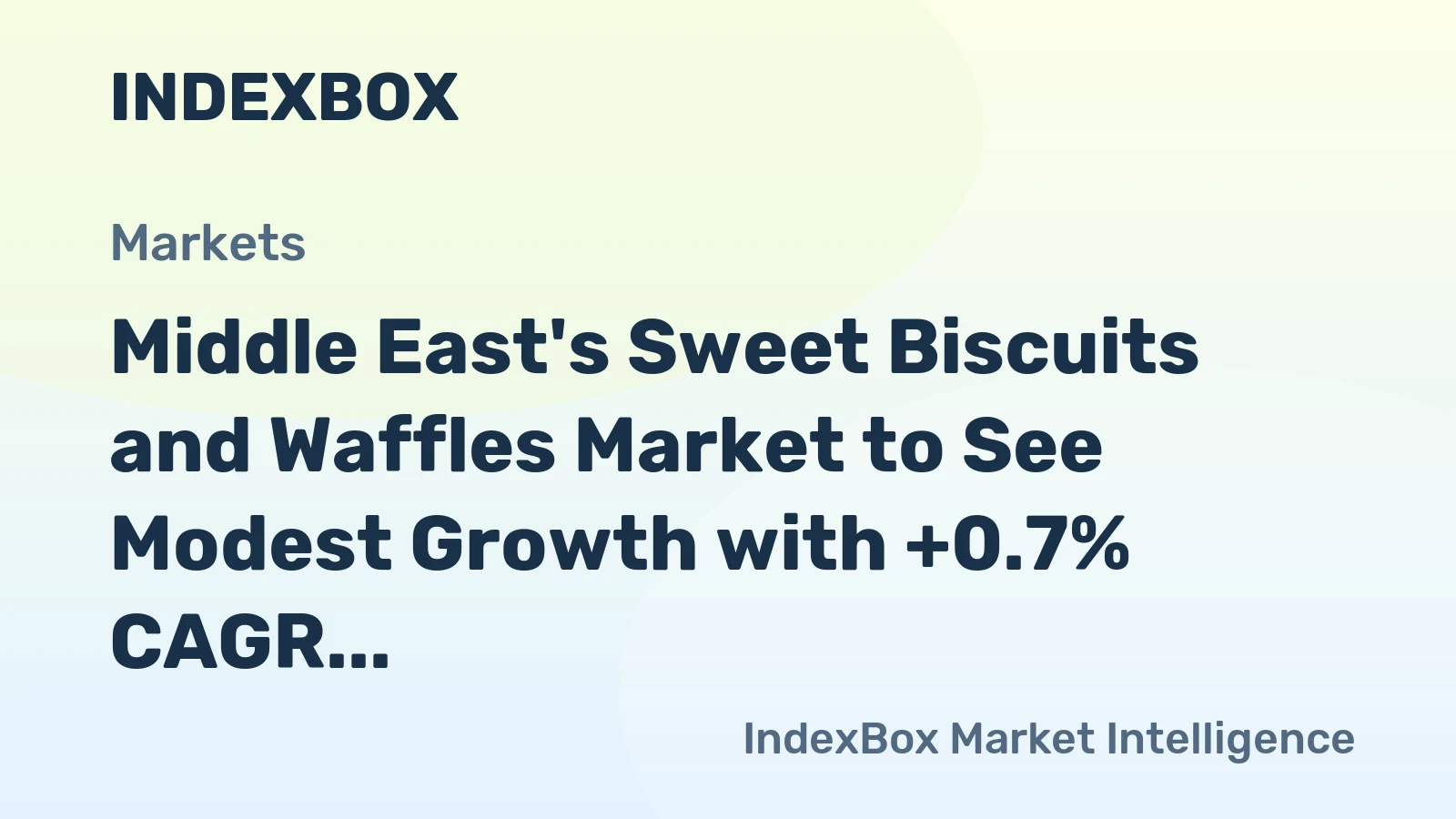Middle East's Sweet Biscuits and Waffles Market to See Modest Growth with +0.7% CAGR