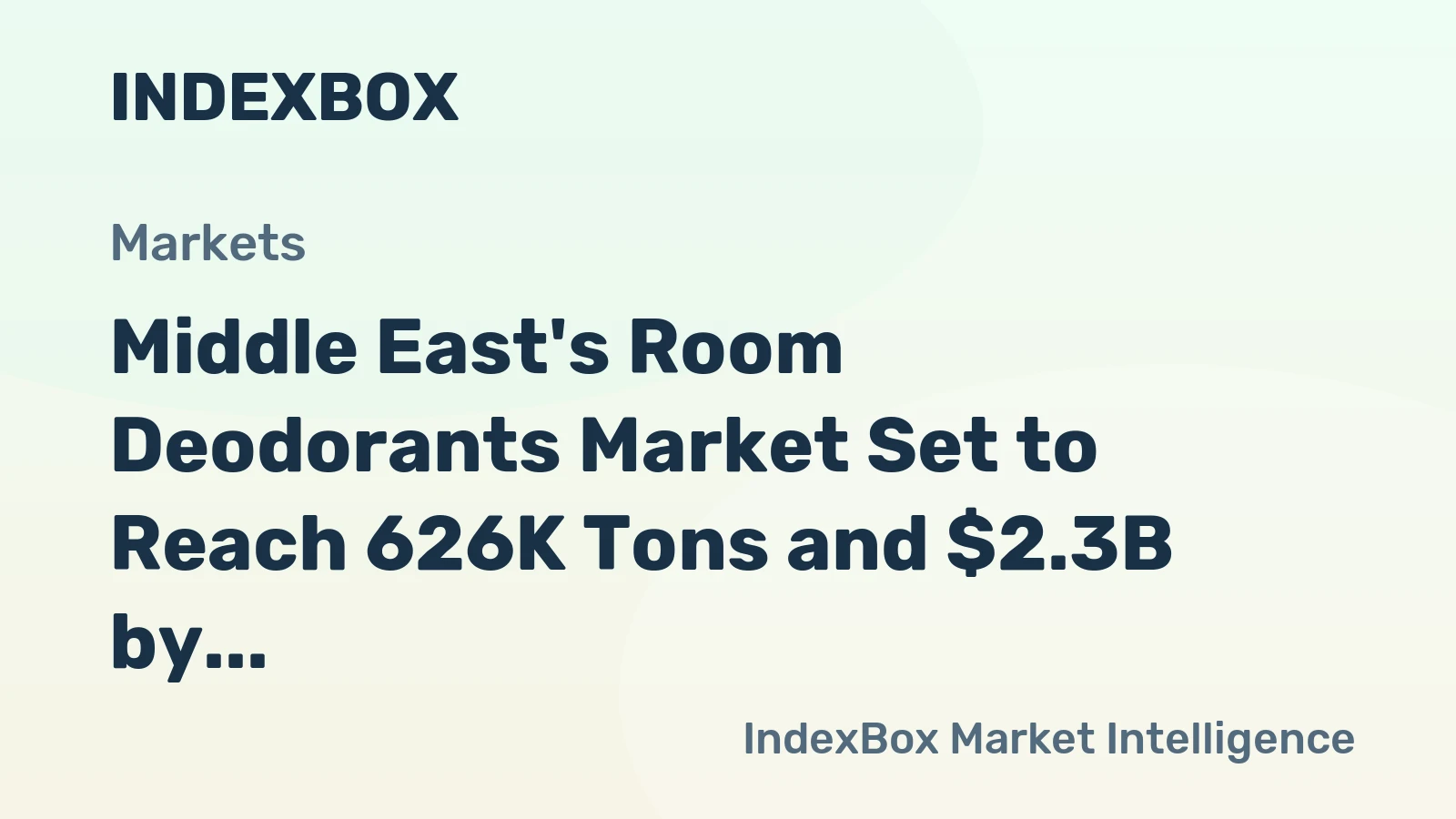 Middle East's Room Deodorants Market Set to Reach 626K Tons and $2.3B by 2035