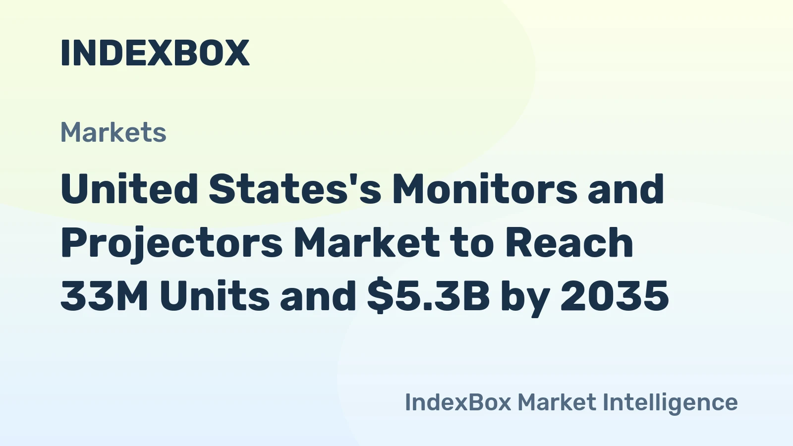 United States's Monitors and Projectors Market to Reach 33M Units and $5.3B by 2035