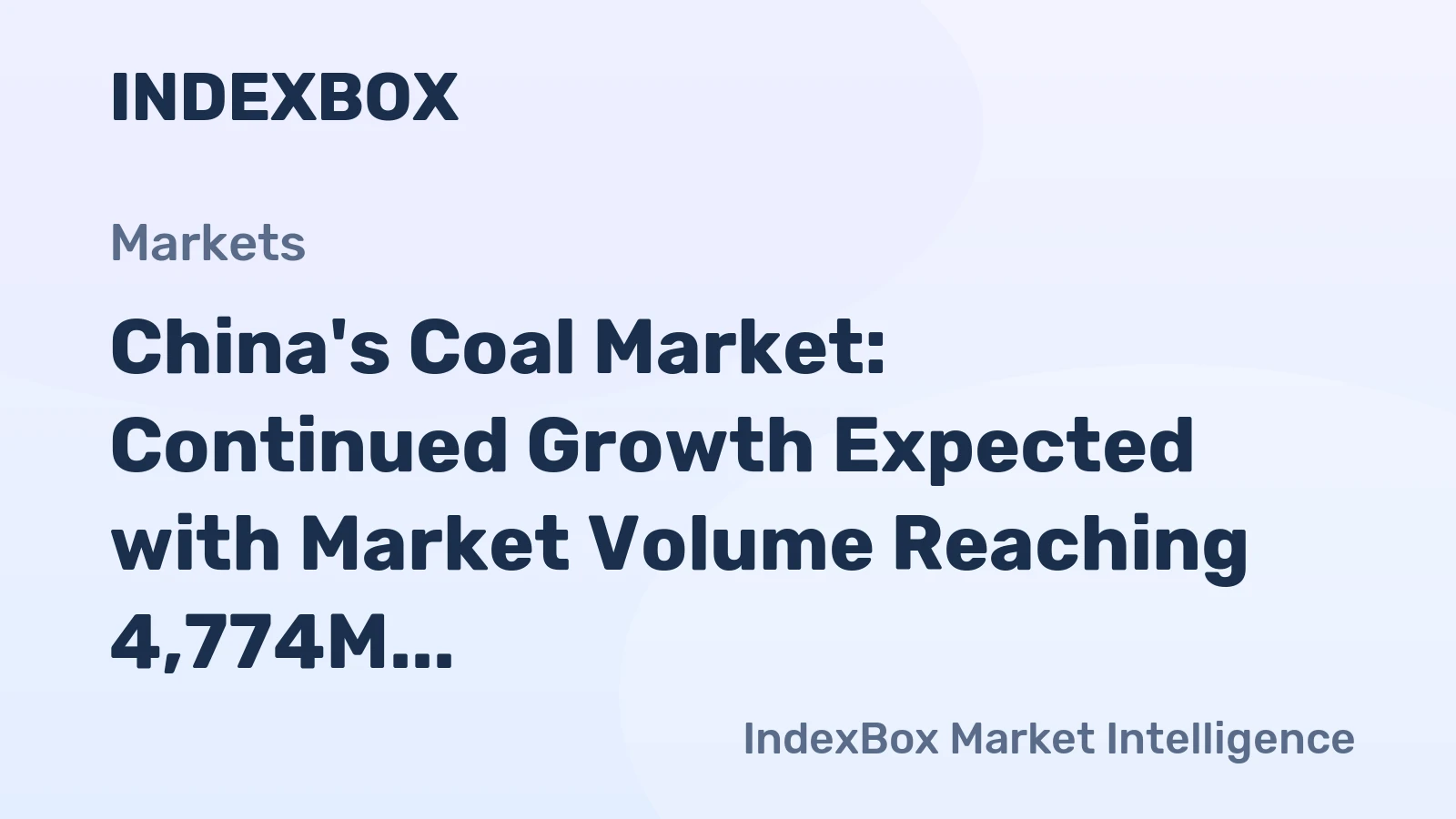 China's Coal Market: Continued Growth Expected with Market Volume Reaching 4,774M Tons and Value of $798.5B by 2035