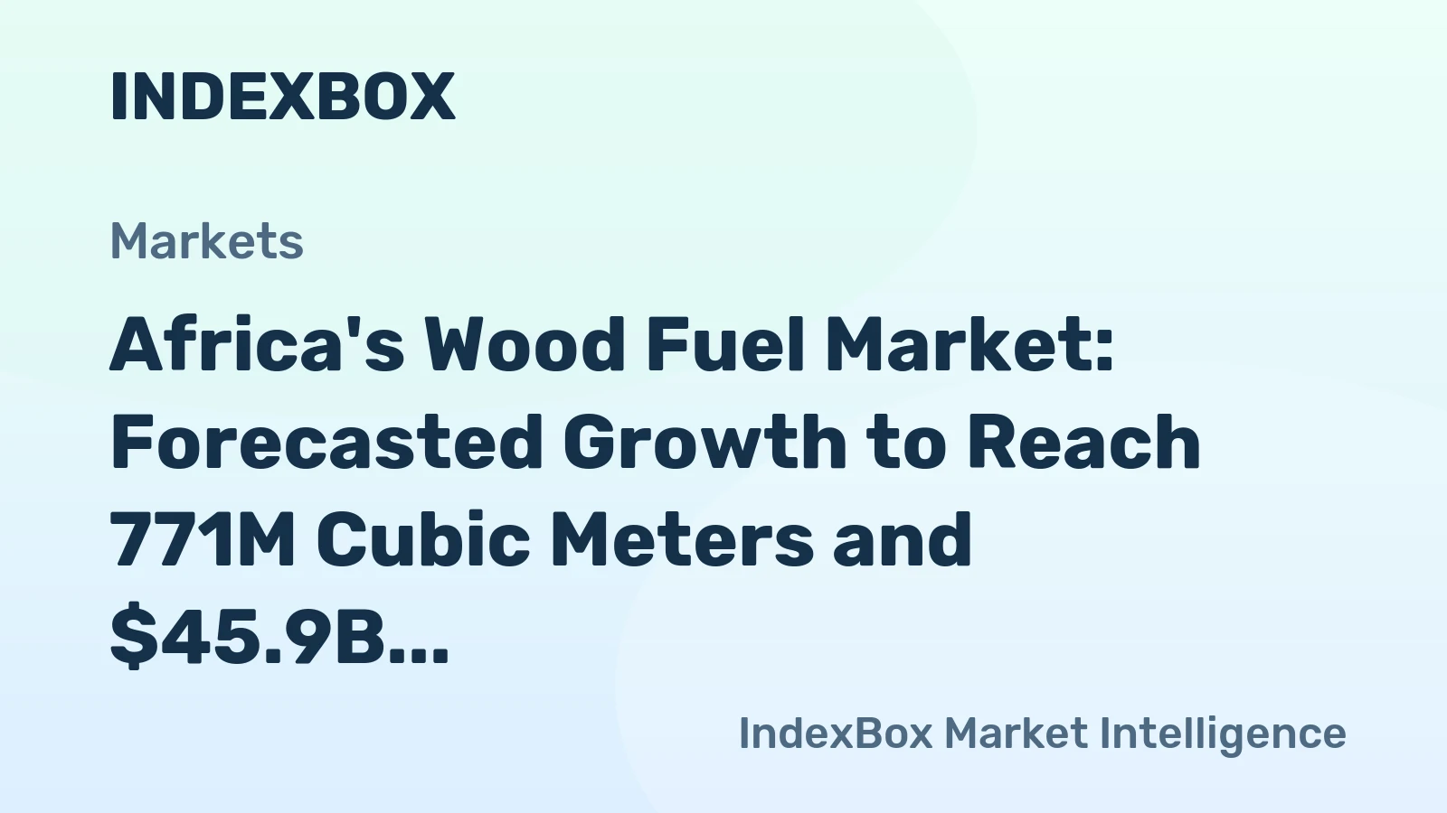 Africa's Wood Fuel Market: Forecasted Growth to Reach 771M Cubic Meters and $45.9B by 2035