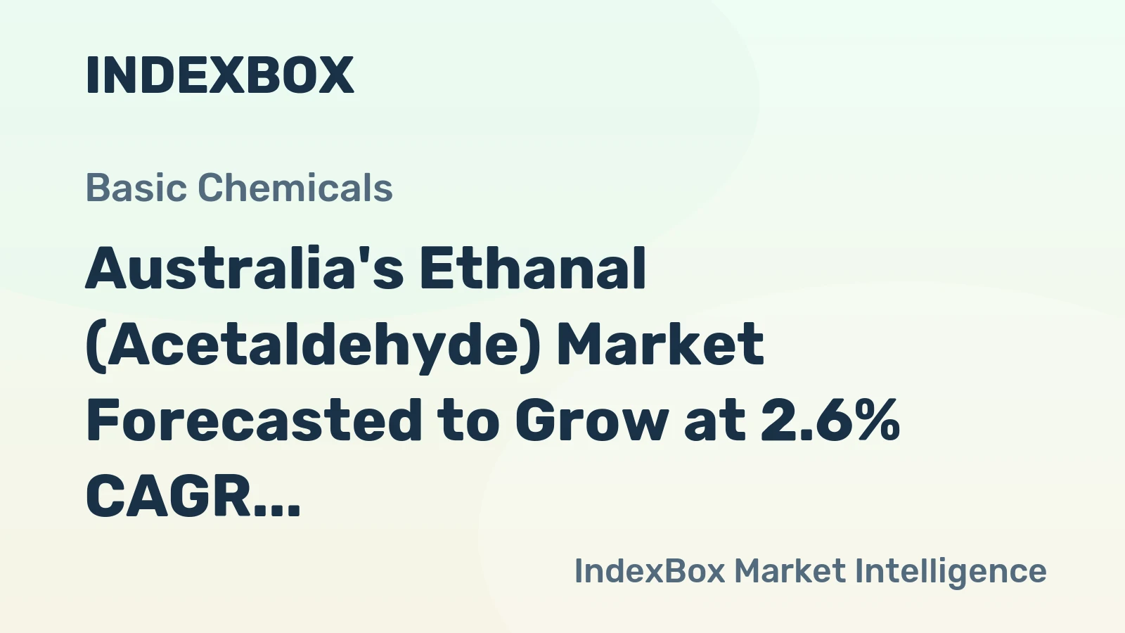 Australia's Ethanal (Acetaldehyde) Market Forecasted to Grow at 2.6% CAGR, Reaching 18K Tons by 2035