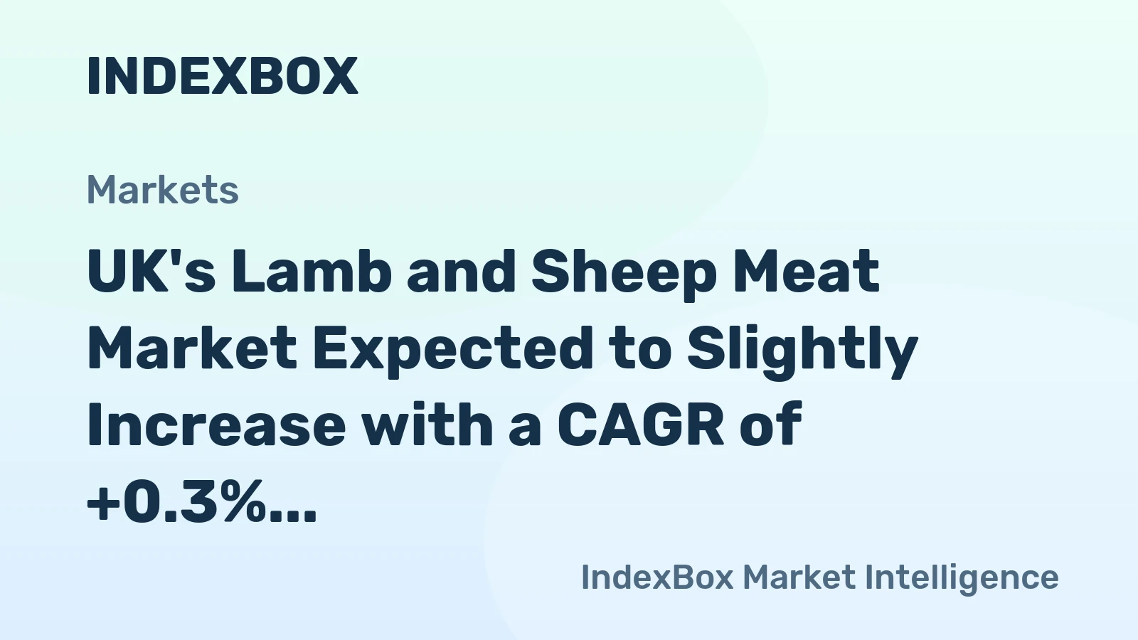 UK's Lamb and Sheep Meat Market Expected to Slightly Increase with a CAGR of +0.3% by 2035