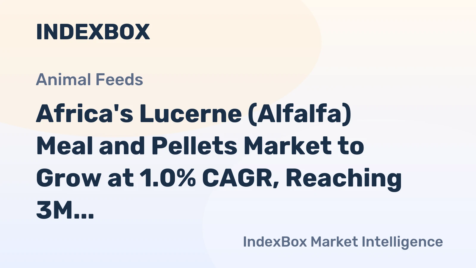Africa's Lucerne (Alfalfa) Meal and Pellets Market to Grow at 1.0% CAGR, Reaching 3M tons by 2035