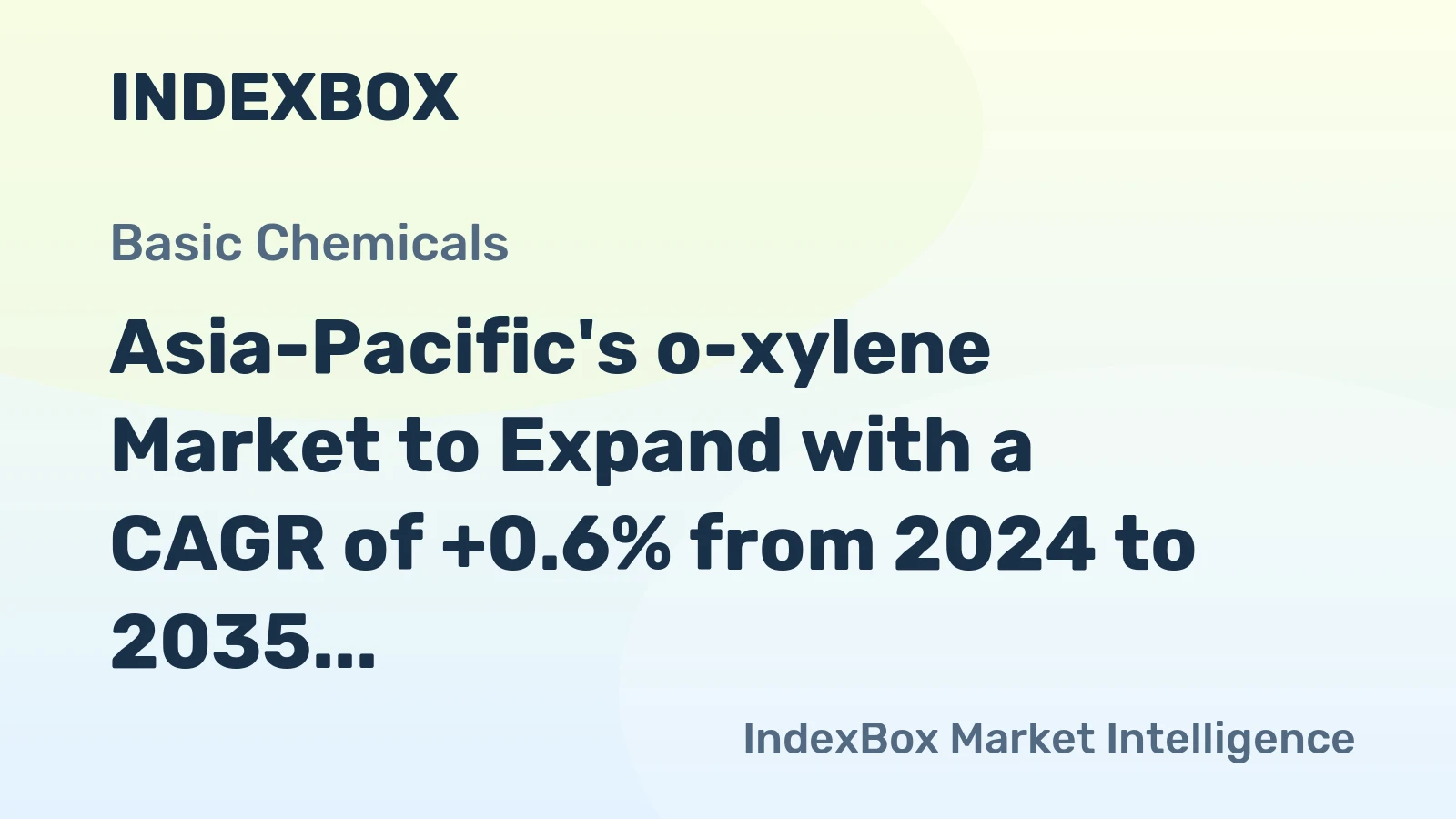 Asia-Pacific's o-xylene Market to Expand with a CAGR of +0.6% from 2024 to 2035