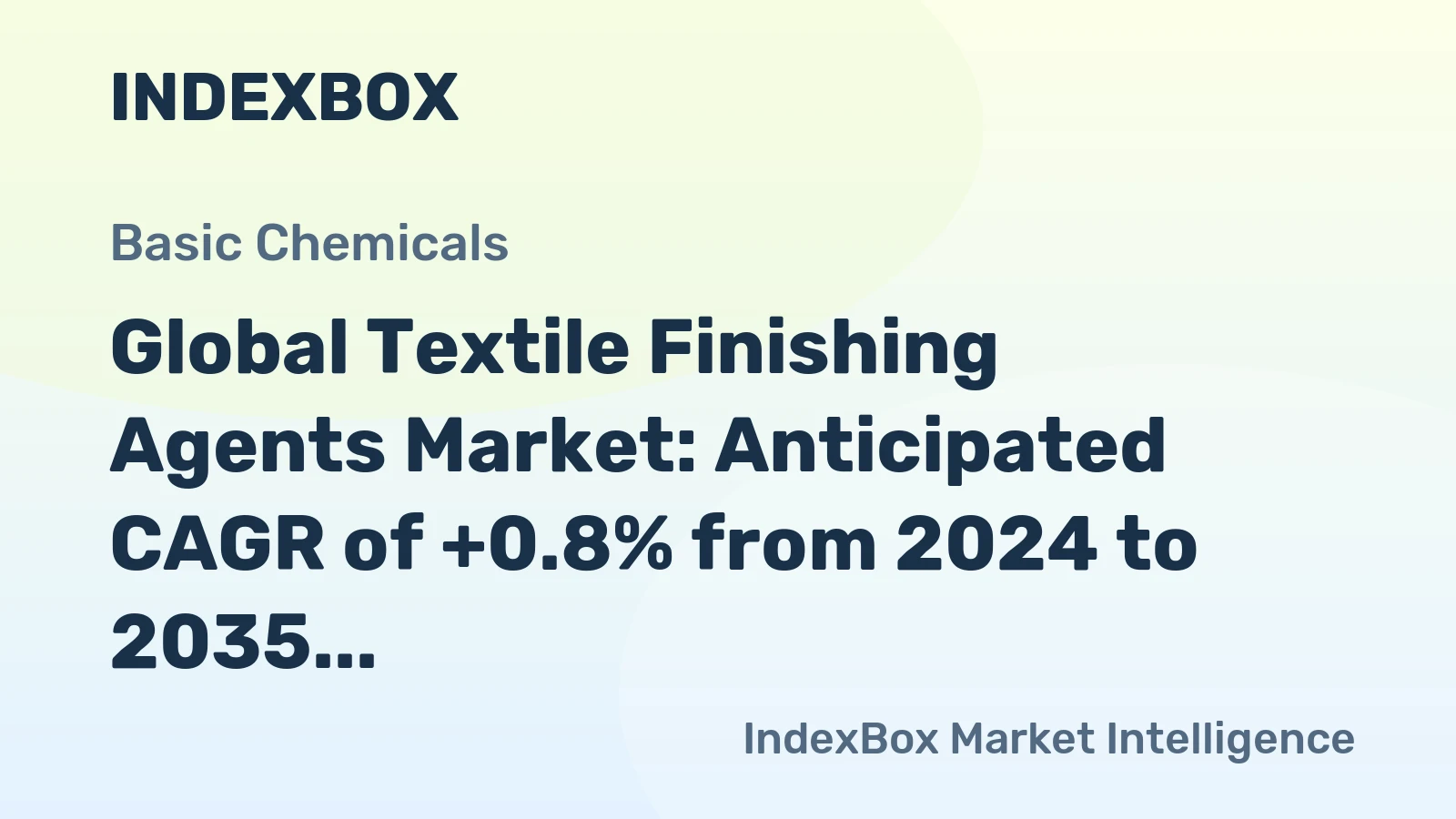 Global Textile Finishing Agents Market: Anticipated CAGR of +0.8% from 2024 to 2035