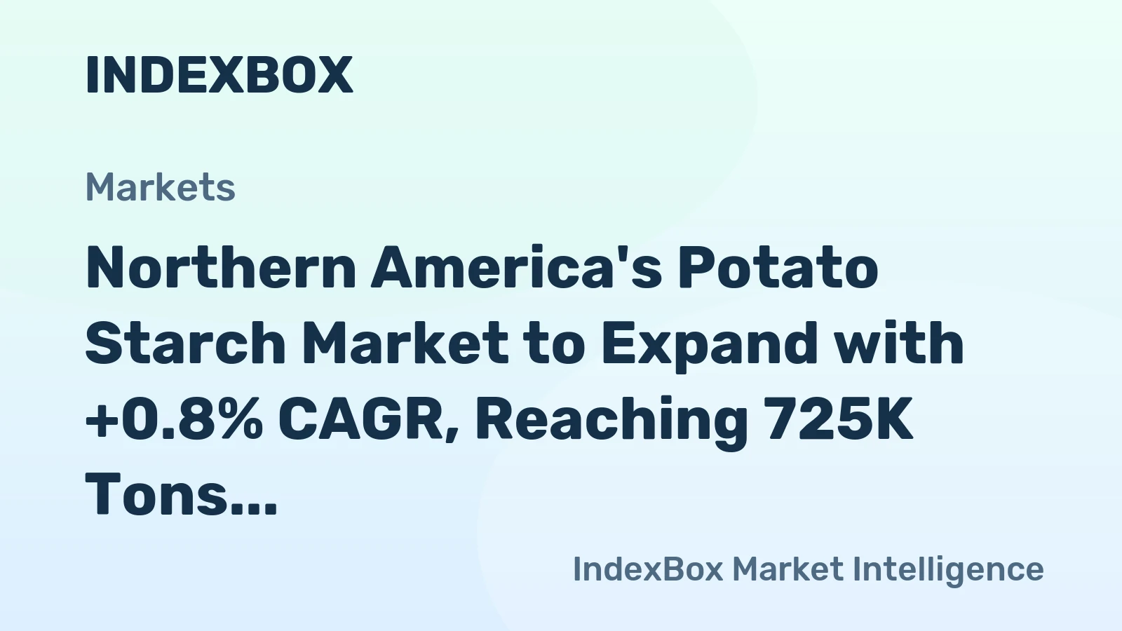 Northern America's Potato Starch Market to Expand with +0.8% CAGR, Reaching 725K Tons by 2035