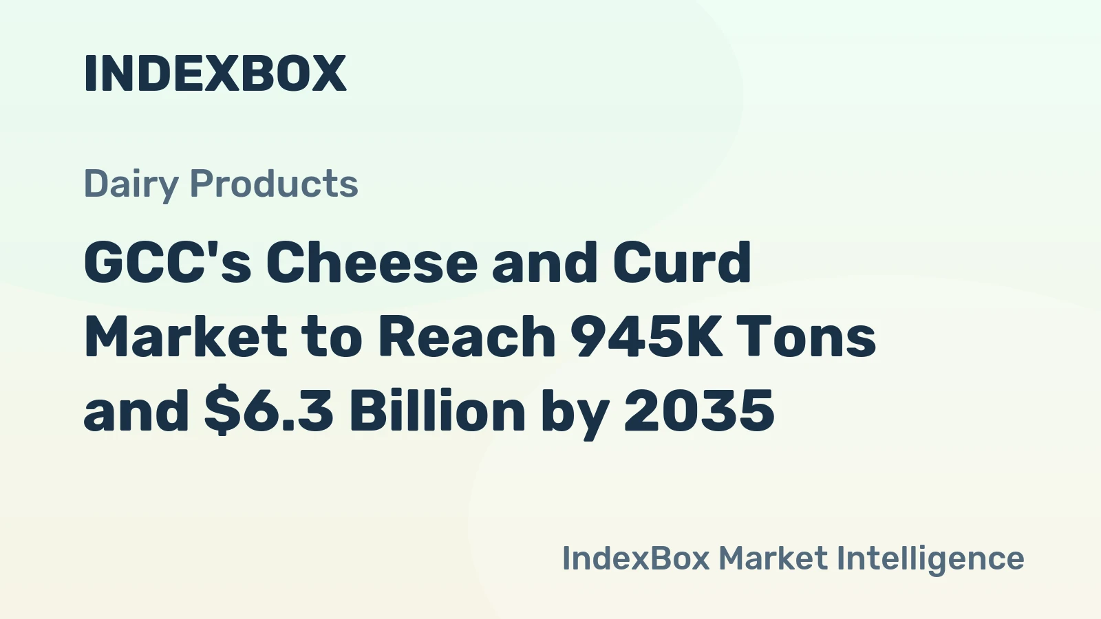 GCC's Cheese and Curd Market to Reach 945K Tons and $6.3 Billion by 2035