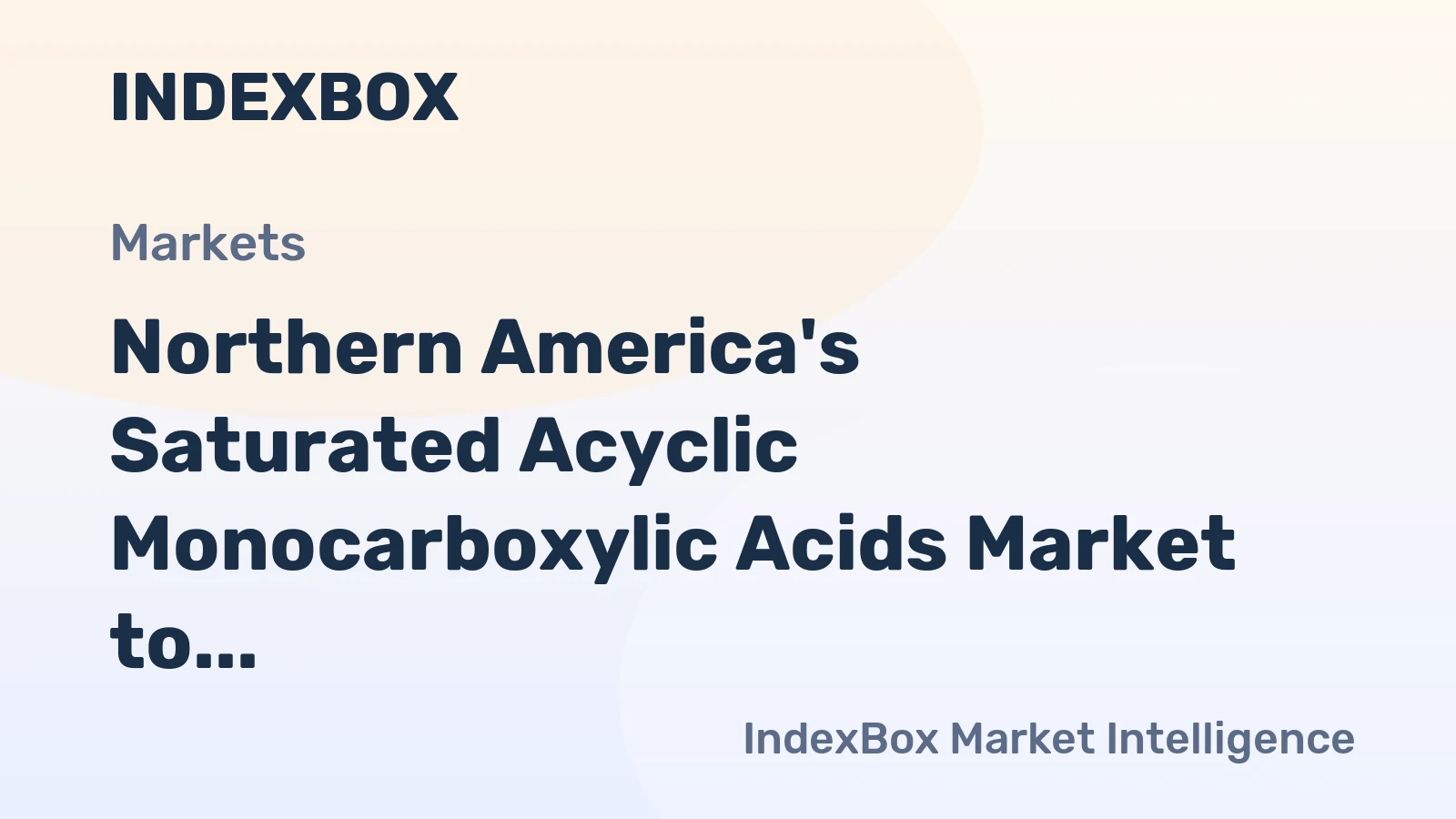 Northern America's Saturated Acyclic Monocarboxylic Acids Market to Reach 3.5M Tons and $6.4B by 2035