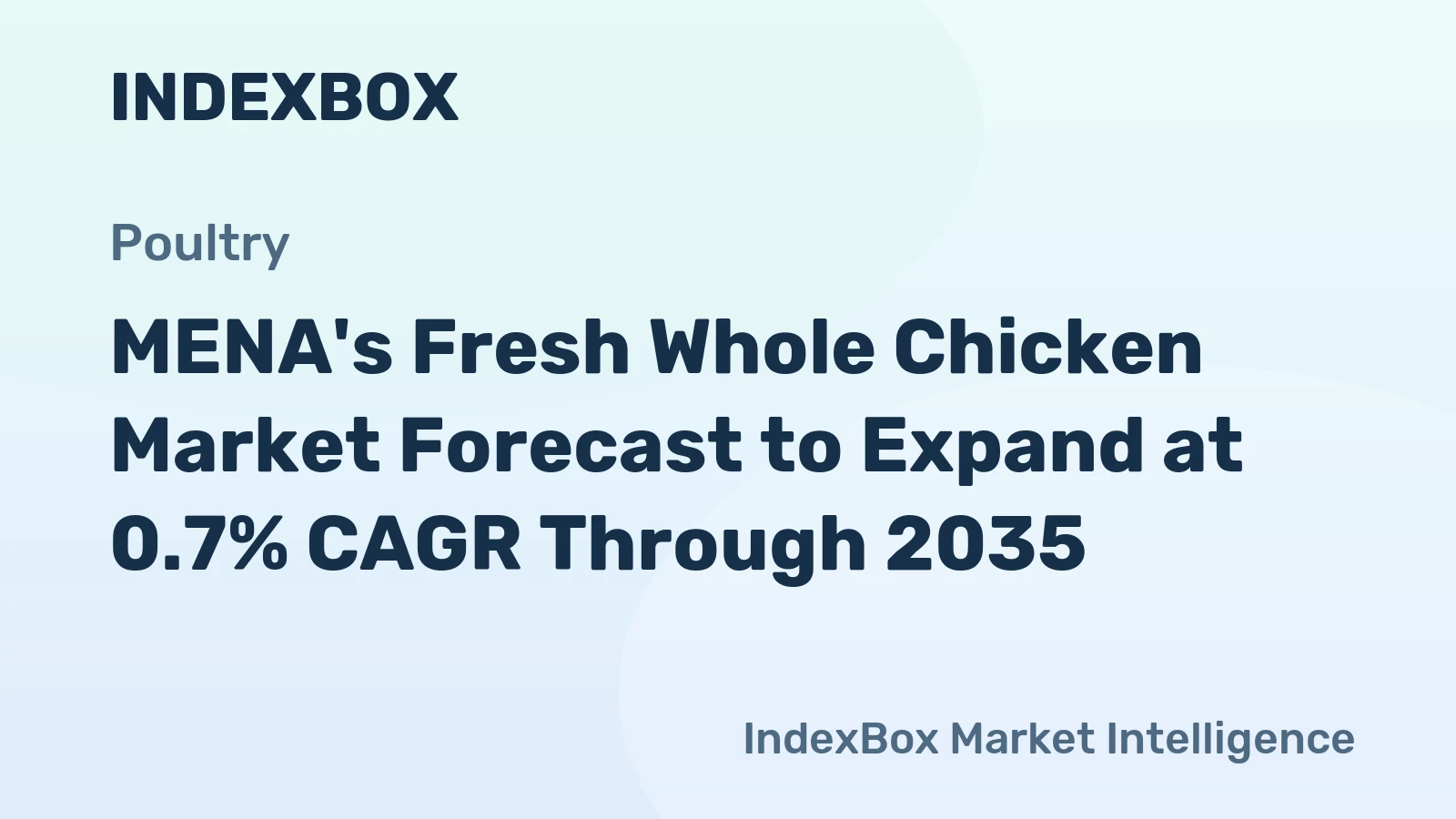 MENA's Fresh Whole Chicken Market Forecast to Expand at 0.7% CAGR Through 2035