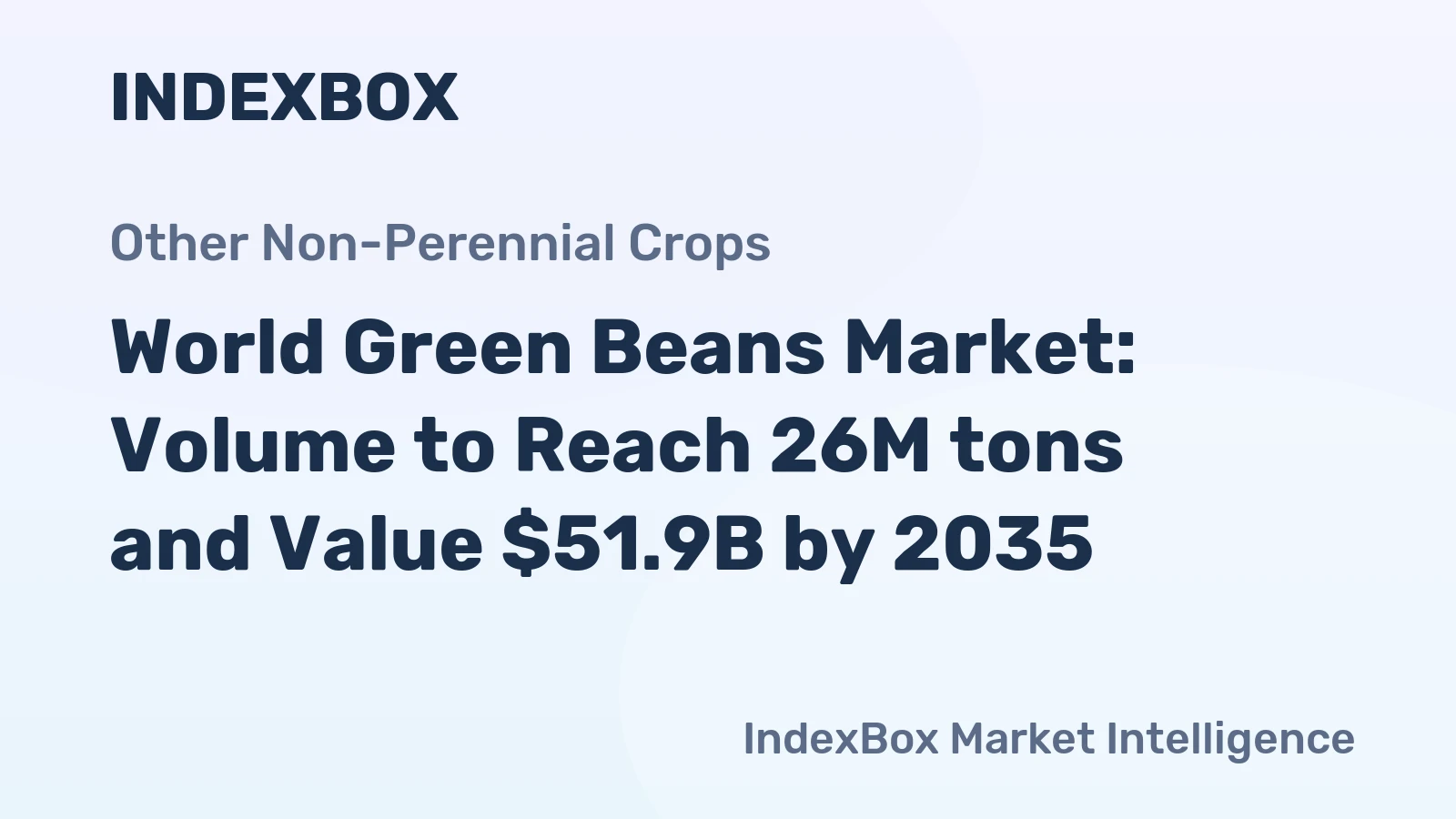 World Green Beans Market: Volume to Reach 26M tons and Value $51.9B by 2035