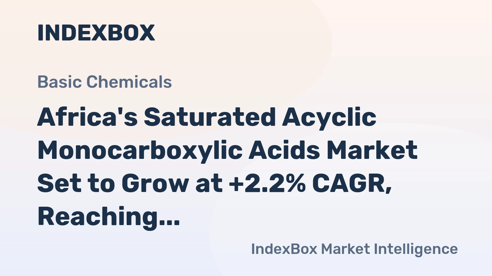 Africa's Saturated Acyclic Monocarboxylic Acids Market Set to Grow at +2.2% CAGR, Reaching 1.8M Tons by 2035