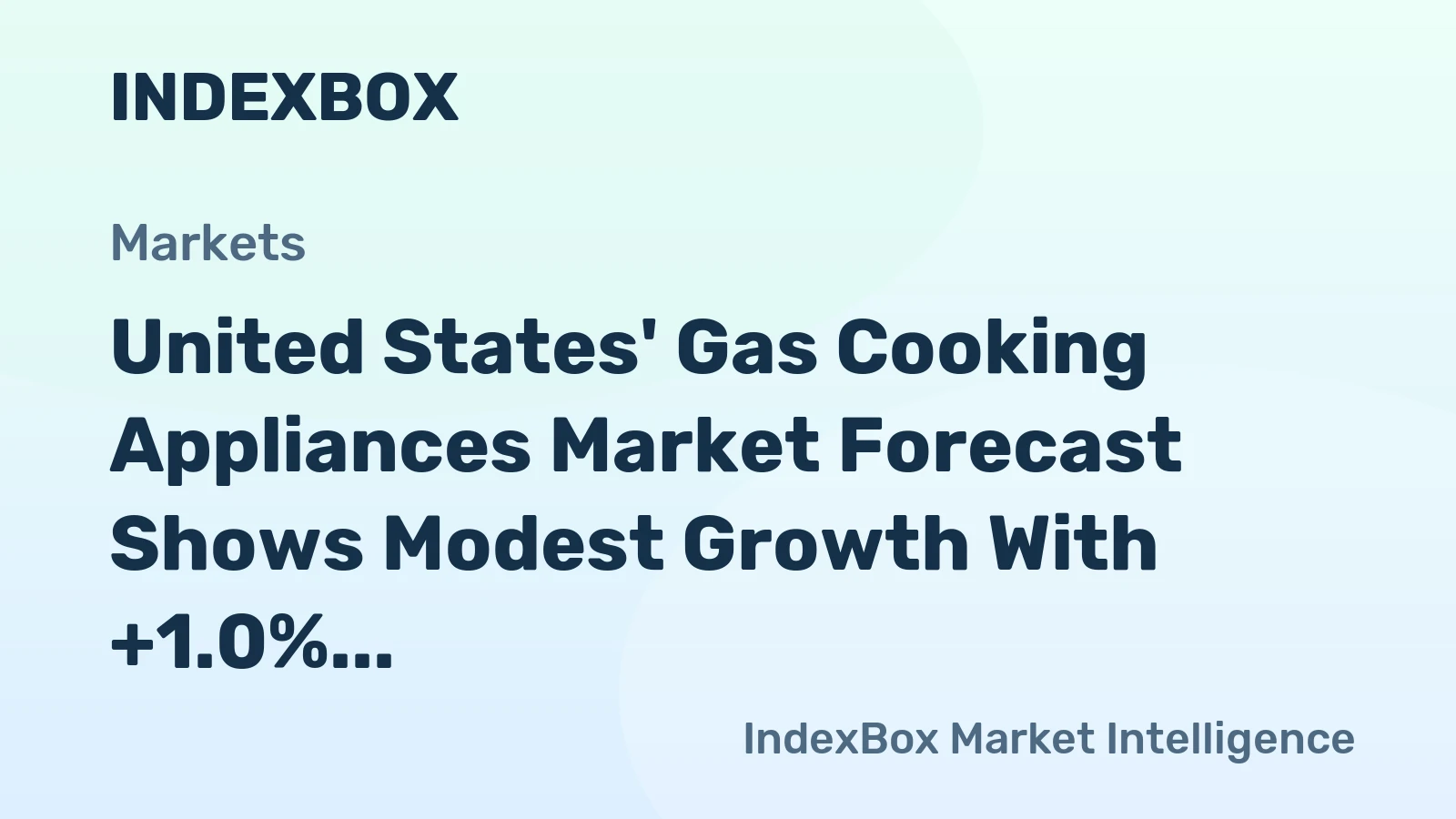 United States' Gas Cooking Appliances Market Forecast Shows Modest Growth With +1.0% CAGR Through 2035