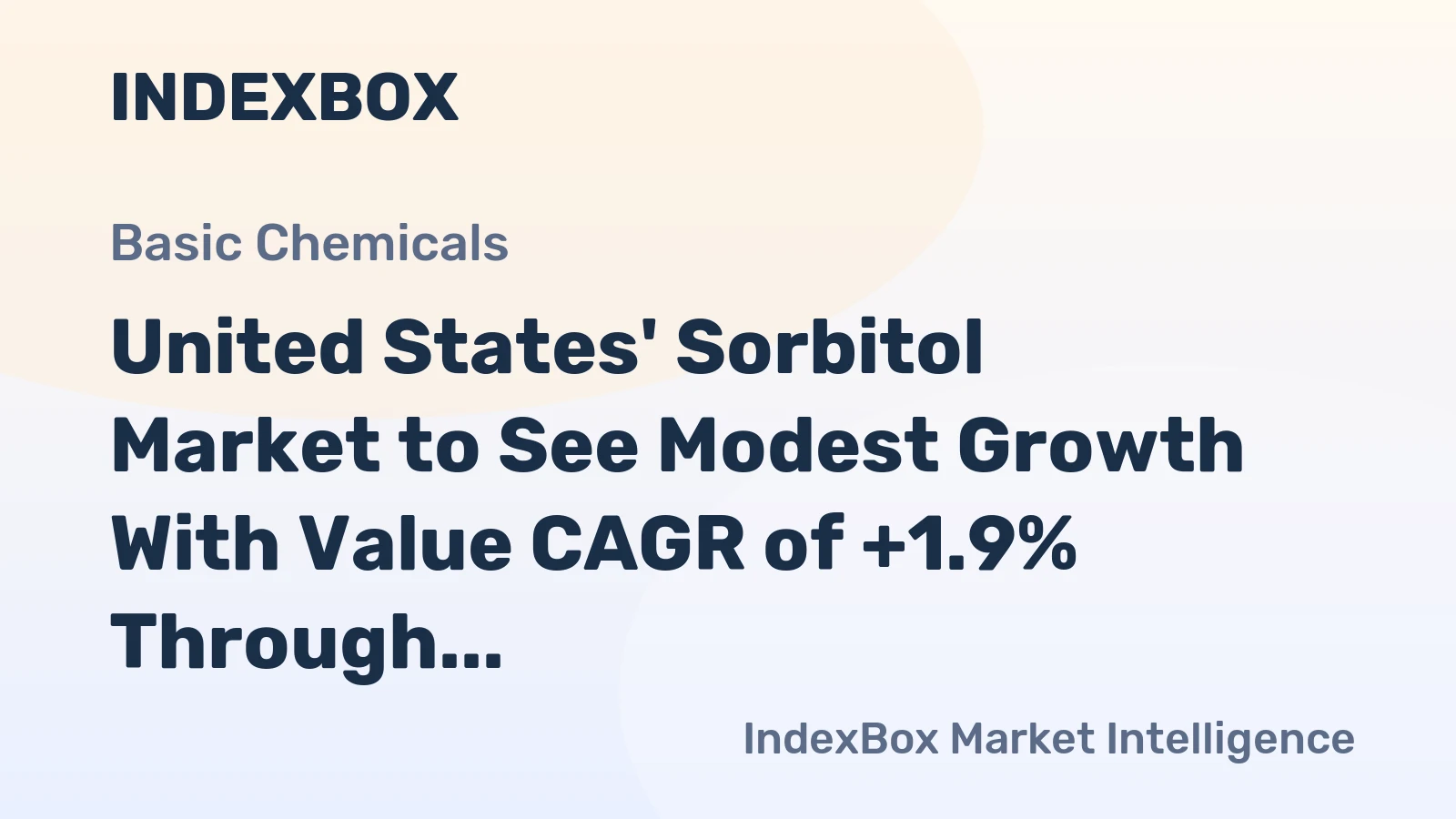 United States' Sorbitol Market to See Modest Growth With Value CAGR of +1.9% Through 2035