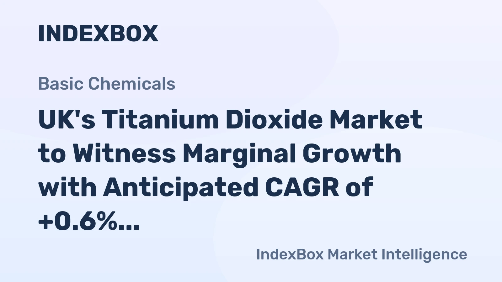 UK's Titanium Dioxide Market to Witness Marginal Growth with Anticipated CAGR of +0.6% from 2024-2035